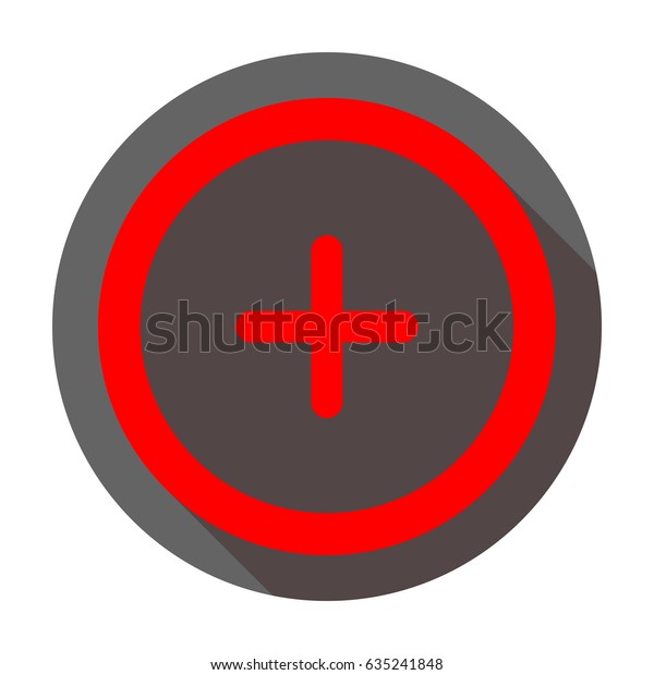 Plus Sign Circle Icon Zoom Positive Stock Vector (Royalty Free ...
