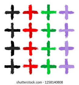 Plus Sign Crisscross Shape Created By: vector de stock (libre de ...