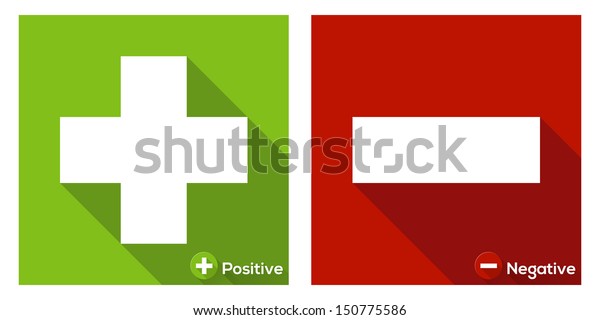 Plus Sign Green Minus Sign Red Stock Vector (Royalty Free) 150775586