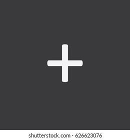 Plus Sign Icon Silhouette Vector Illustration Stock Vector (Royalty ...