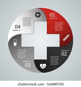 Plus Sign Info Graphic Template Your Stock Vector (Royalty Free ...