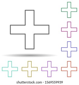 Plus Sign Multi Color Icon Simple Stock Vector (Royalty Free) 1569559939