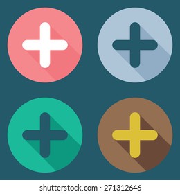 Plus Signs Iconsvector Illustration Stock Vector (Royalty Free ...