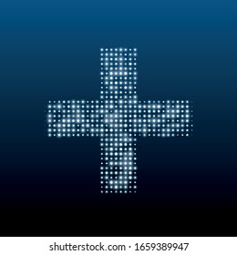 Heart Plus Sign Pixel Dots Logo Stock Vector (Royalty Free) 2137048667