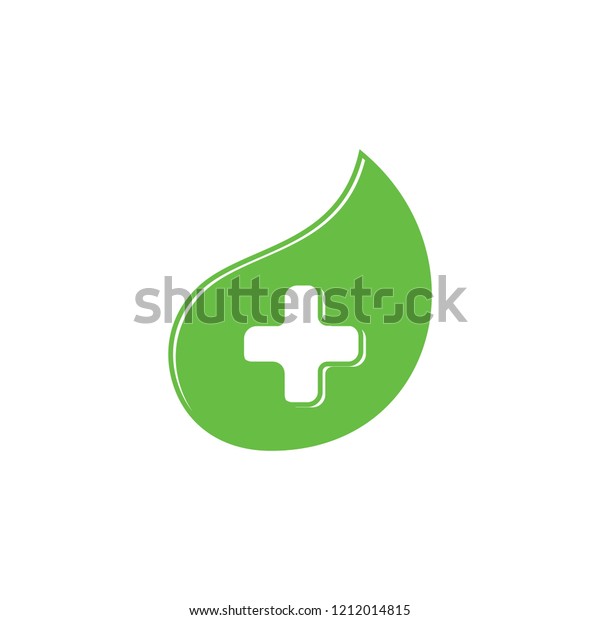 Plus Symbol Green Leaf Herb Flat Stock Vector (Royalty Free) 1212014815 ...