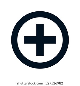 Plus Symbol Silhouette Isolated Icon Stock Vector (Royalty Free ...