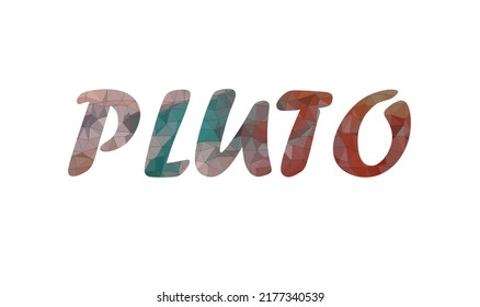 Pluto Colorful Typography Text Banner Vector Stock Vector (Royalty Free ...