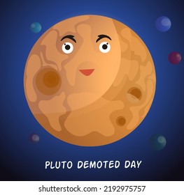 Pluto Demoted Day August 24 Stock Vector (Royalty Free) 2192975757 | Shutterstock