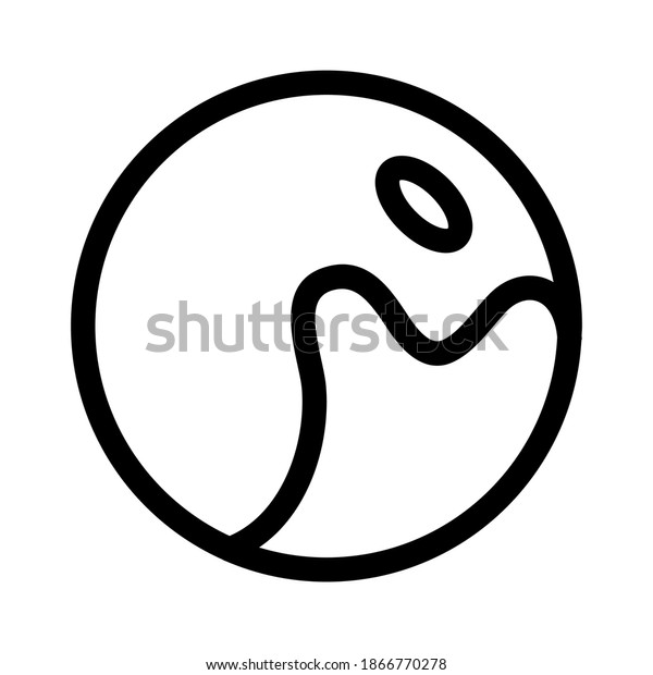 Pluto Icon On White Background Element Stock Vector (Royalty Free ...