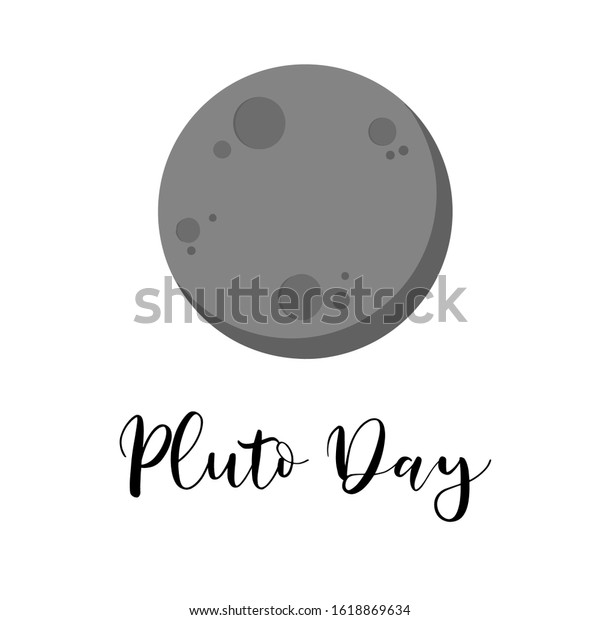 Pluto Illustration Hand Lettering Pluto Day Stock Vector (Royalty Free ...