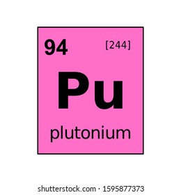 Plutonium Chemical Element Periodic Table Sign Stock Vector (Royalty ...