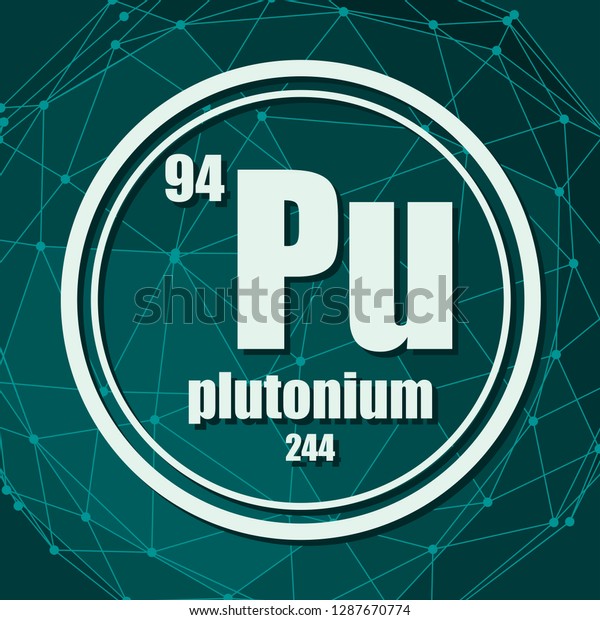 Plutonium Chemical Element Sign Atomic Number Stock Vector (Royalty ...