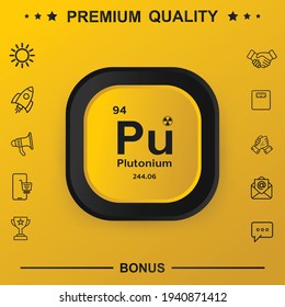 Plutonium Symbol Yellow Button Stock Vector (Royalty Free) 1940871412 ...