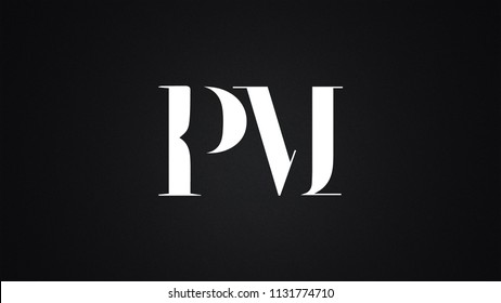 Pm Letter Logo Design Template Vector Stock Vector (Royalty Free ...