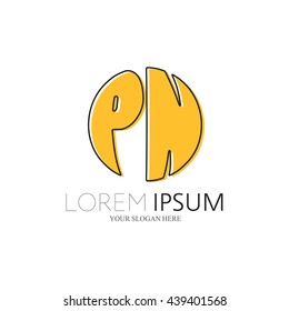 Pn Logo Vector Graphic Sphere Branding Stock Vector (Royalty Free ...