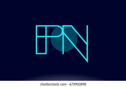 Pn P N Blue Line Circle: vector de stock (libre de regalías) 673902898 ...