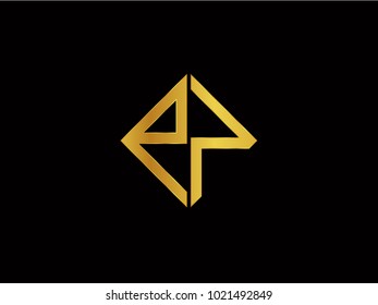 Pn Square Shape Gold Color Logo Stock Vector (Royalty Free) 1021492849 ...