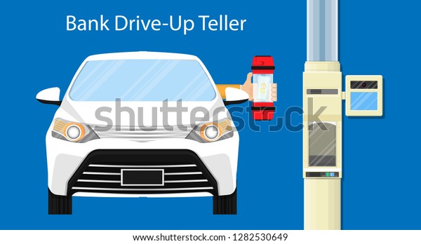Pneumatic Tube Drive Thru Through Bank Stock Vector (Royalty Free ...