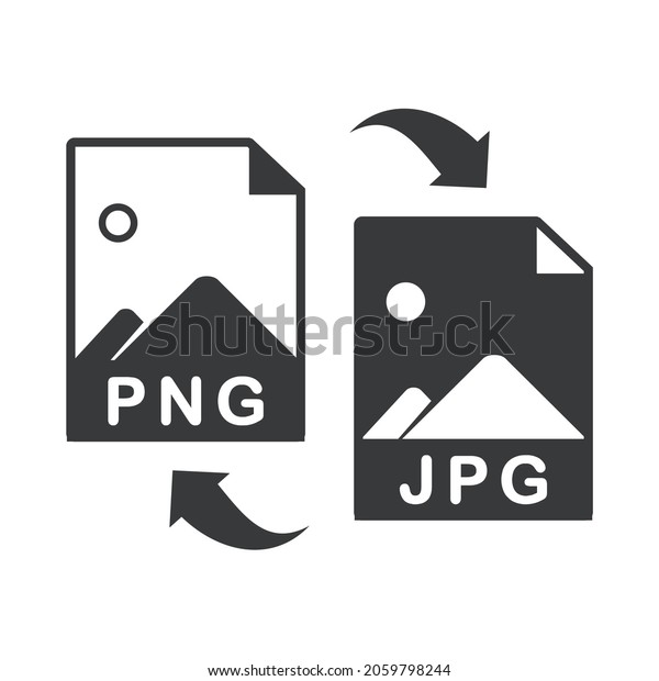 Png Convert Jpg File Conversion Sign Stock Vector (Royalty Free ...