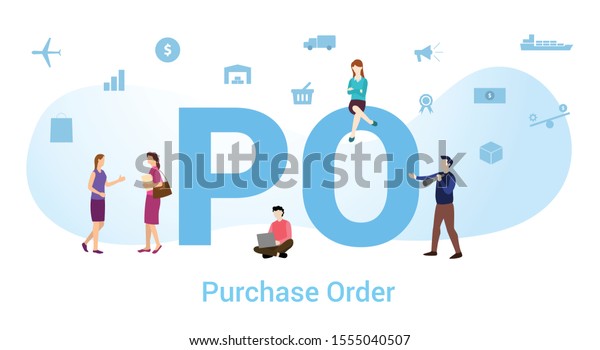 Po Purchase Order Concept Big Word Stock Vector (Royalty Free ...