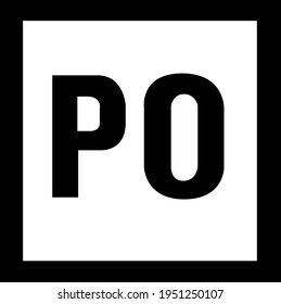 Po Text Frame Black White Symbol Stock Vector (Royalty Free) 1951250107 ...