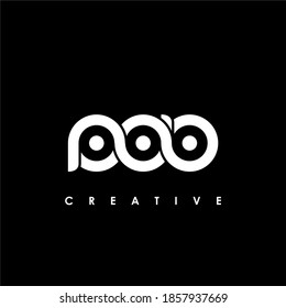 Pob Letter Initial Logo Design Template Stock Vector (Royalty Free ...