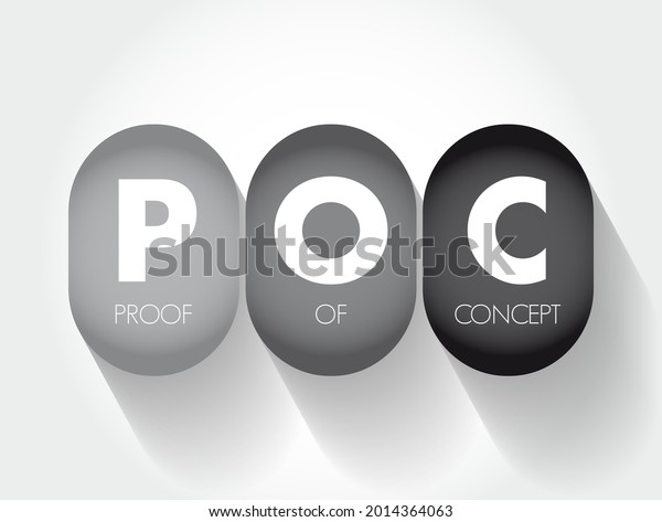Poc Proof Concept Acronym Business Concept Stock Vector (Royalty Free ...