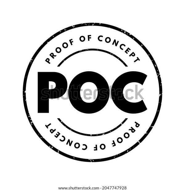 Poc Proof Concept Acronym Business Concept Stock Vector (Royalty Free ...