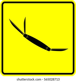 Pocket Knife Sign Stock Vector (Royalty Free) 565028713 | Shutterstock