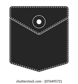 Pocket Vector Iconblack Vector Icon Isolated Stock Vector (Royalty Free ...