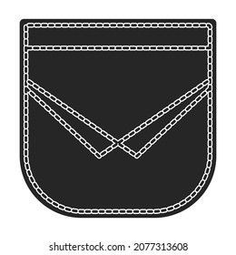 Pocket Vector Iconblack Vector Icon Isolated Stock Vector (Royalty Free ...
