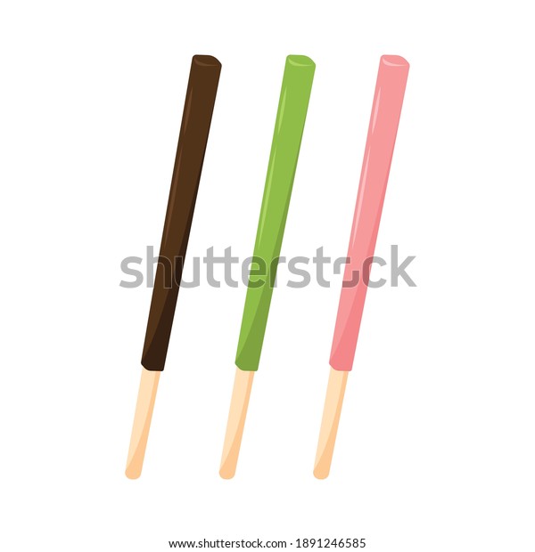 Pocky Cartoon Set Vector Symbol Wallpaper Stock Vector (Royalty Free ...