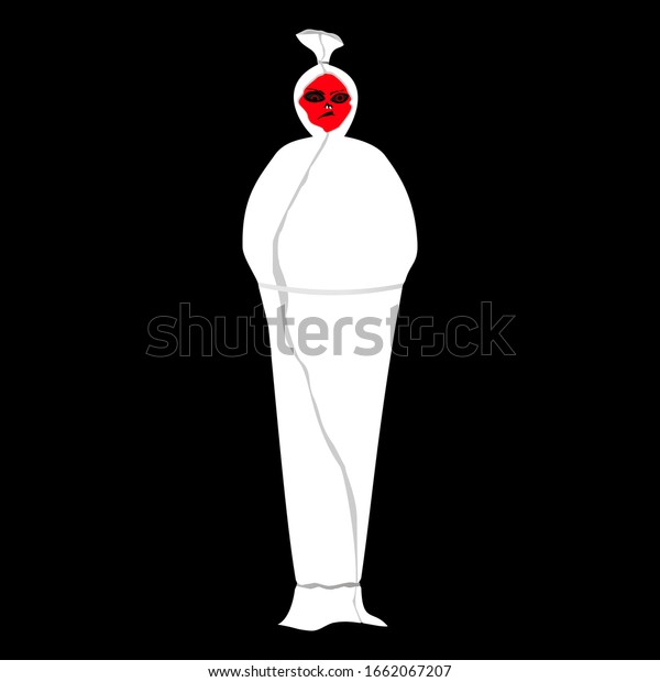 Pocong Vector Indonesian Traditional Ghost Pocong: เวกเตอร์สต็อก (ปลอด ...
