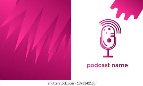Podcast Abstract Colorful Gradient Liquid Background Stock Vector ...