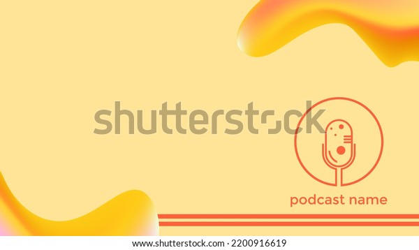 Podcast Background Colorful Gradient Copy Paste Stock Vector (Royalty ...