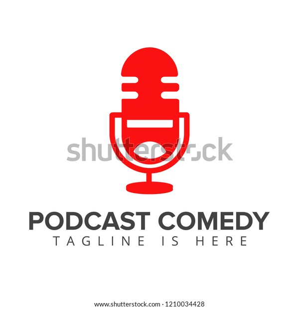 Podcast Comedy Laugh Logo Stock Vector (Royalty Free) 1210034428