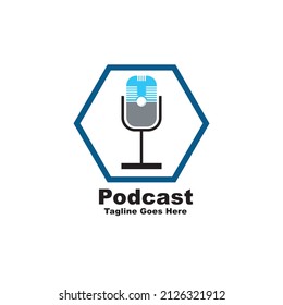 Podcast Image Hexagon Frame Stock Vector (Royalty Free) 2126321912 ...