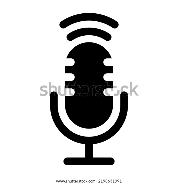 Podcast Microphone Icon Radio Mic Vector Stock Vector (Royalty Free ...