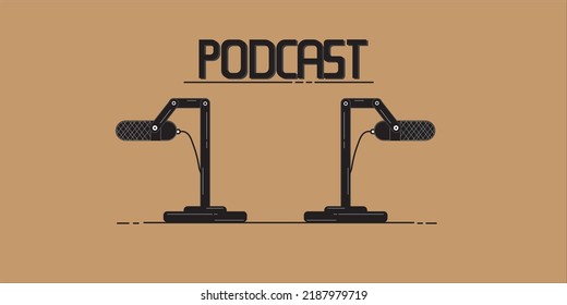Podcast Themed Vector Illustration Background Other Stock Vector ...
