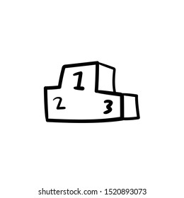 Podium Doodle Hand Drawing Vector Icon Stock Vector (Royalty Free ...