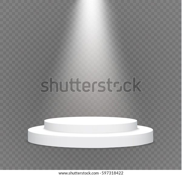 Podium On Transparent Background White Scene Stock Vector (Royalty Free ...