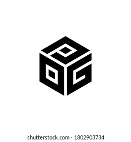 Pog Letter Logo Design Polygon Monogram Stock Vector (Royalty Free ...