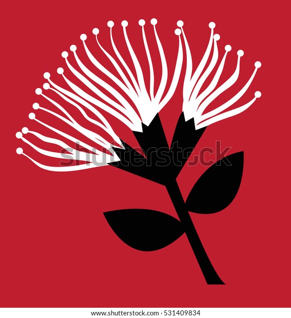 Pohutukawa Flower Stock Vector (Royalty Free) 531409834 | Shutterstock