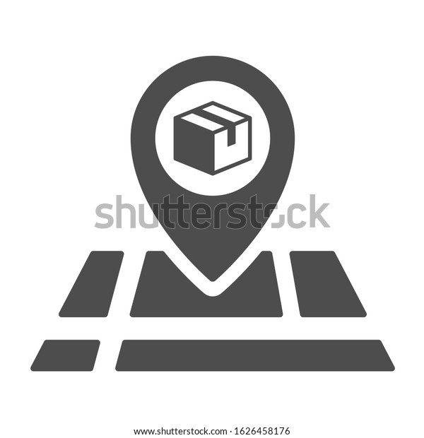 Point Delivery Location Vector Icon Isolated Stock Vector (Royalty Free ...