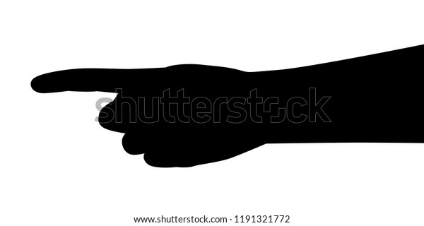 Point Finger Hand Silhouette Vector Stock Vector (Royalty Free ...