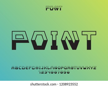 Point Font Vector Alphabet Letters Numbers Stock Vector (Royalty Free ...