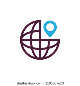 Point Globe Logo Icon Design Stock Vector (Royalty Free) 1105507613 ...