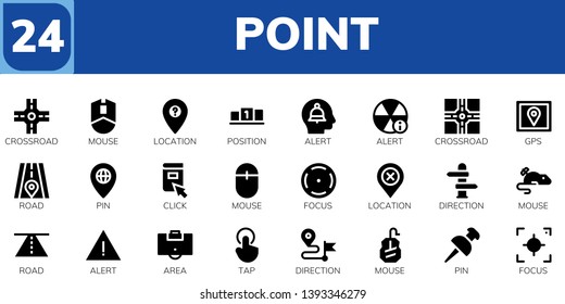 Point Icon Set 24 Filled Point Stock Vector (Royalty Free) 1393346279 ...