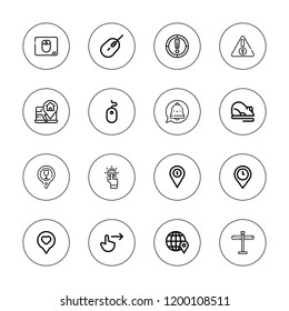 Point Icon Set Collection 16 Outline: vector de stock (libre de ...