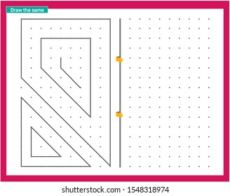 Point Line Work Educational Children Game Stock Vector (Royalty Free ...